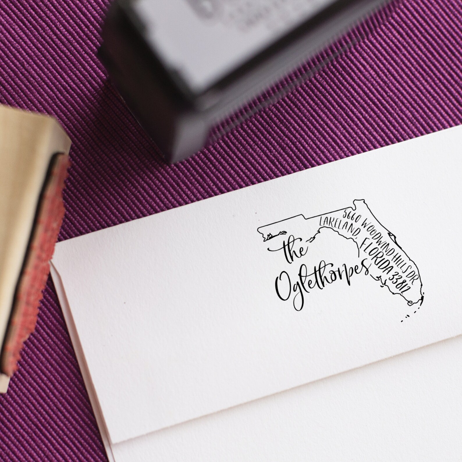 Florida Address Stamp Self Inking Return Address Stamp | Etsy