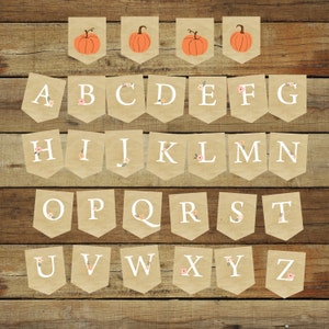 Printable Pumpkin Birthday Banner Pumpkin Bunting Banner - Etsy