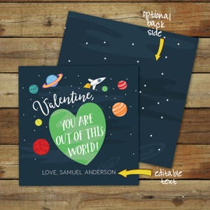 Solar System Valentines - You Are Out of This World - Printable Planets ...