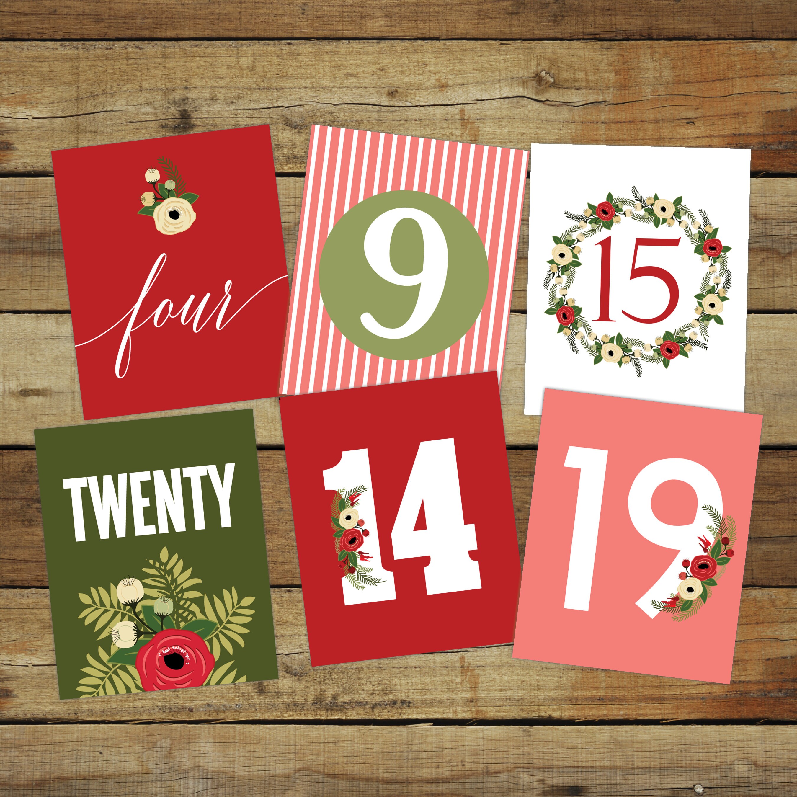 Printable Advent Calendar December Calendar 25 4 x | Etsy
