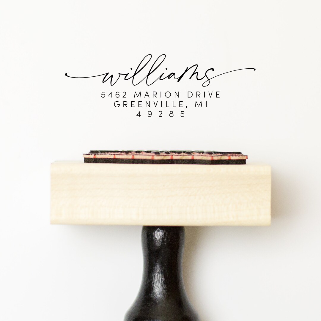 Modern Address Stamp Personalized Address Stamp Handwriting Self Inking ...