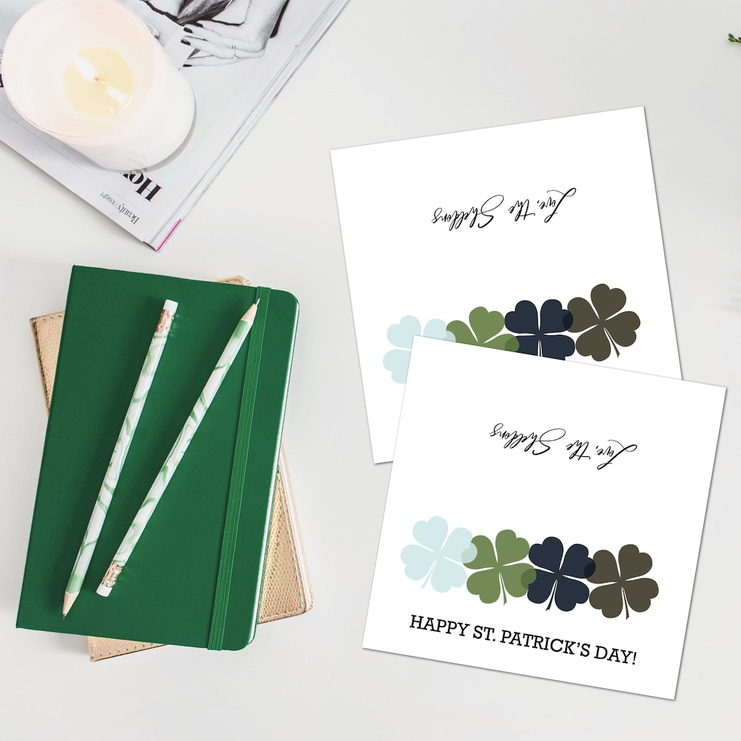 Printable 4 Leaf Clover Party Treat Bag Toppers, St. Patrick's Day ...