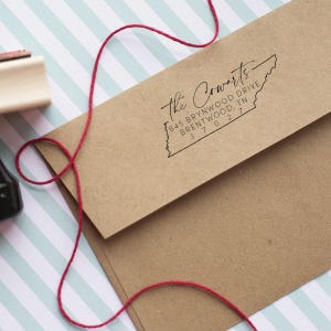Tennessee Address Stamp - Modern Self Inking Return Address Stamp ...