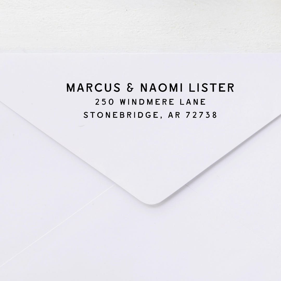 Modern Return Address Stamp | Minimal Family Stamp | Self Inking or ...