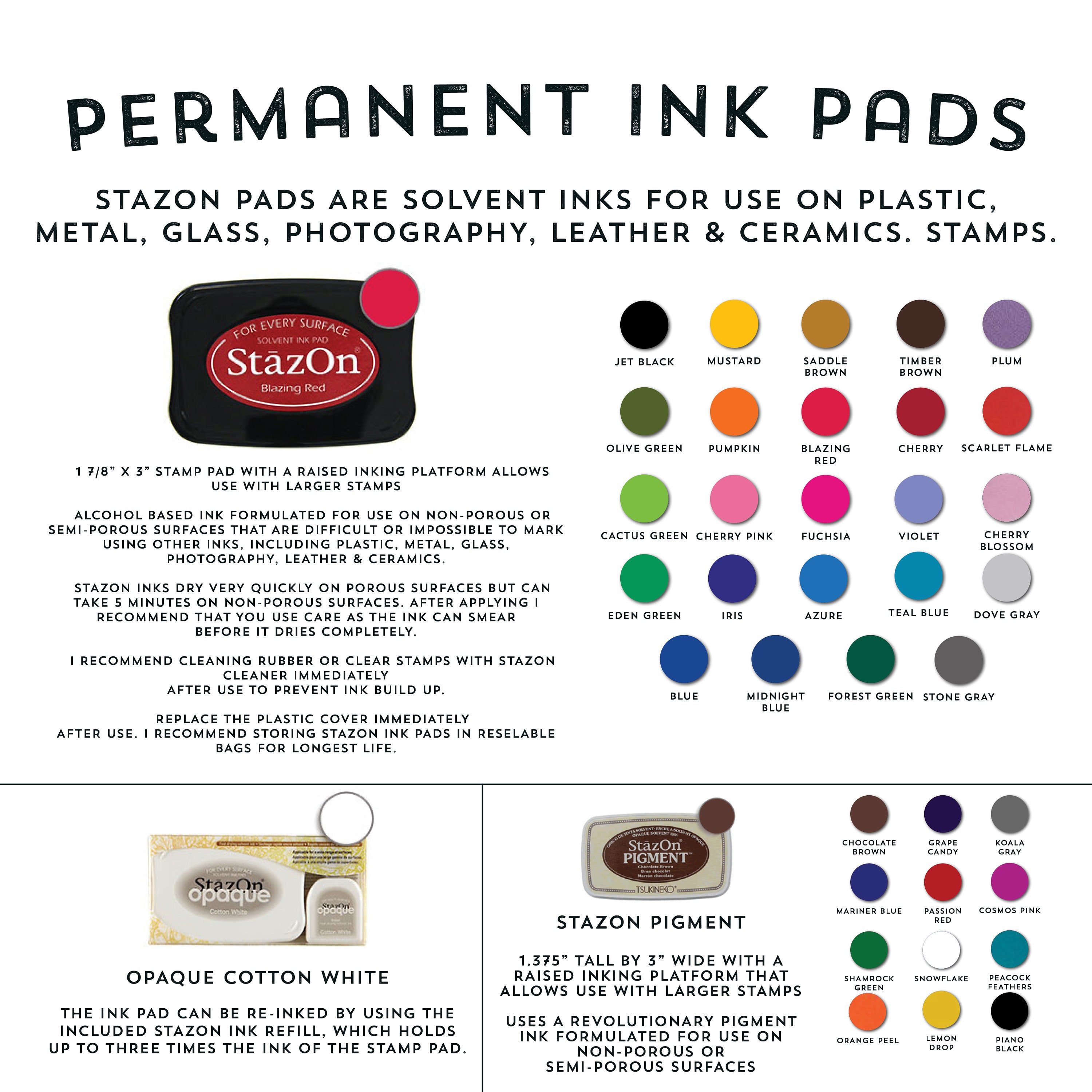 All Purpose Inkpads or Pigment-based Ink Pads Rubber Stamp - Etsy Australia