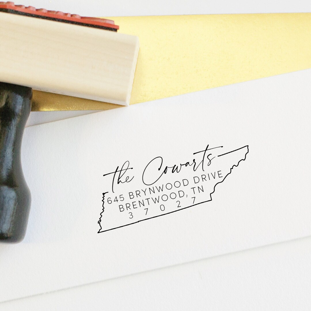 Tennessee Address Stamp Modern Self Inking Return Address Stamp ...