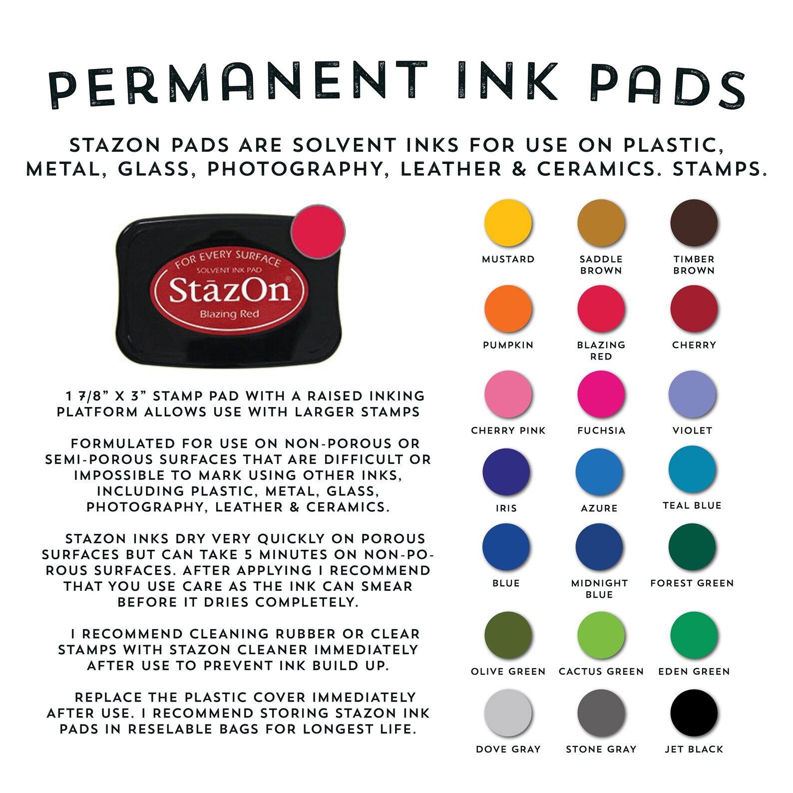 All Purpose Inkpads or Pigment-based Ink Pads Rubber Stamp | Etsy