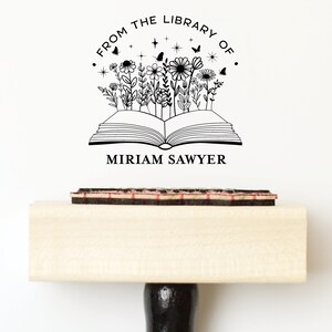 Personalized Book Stamp From the Library of Stamp Custom - Etsy