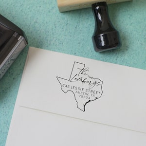 Texas Address Stamp Self Inking Modern Return Address Stamp ...