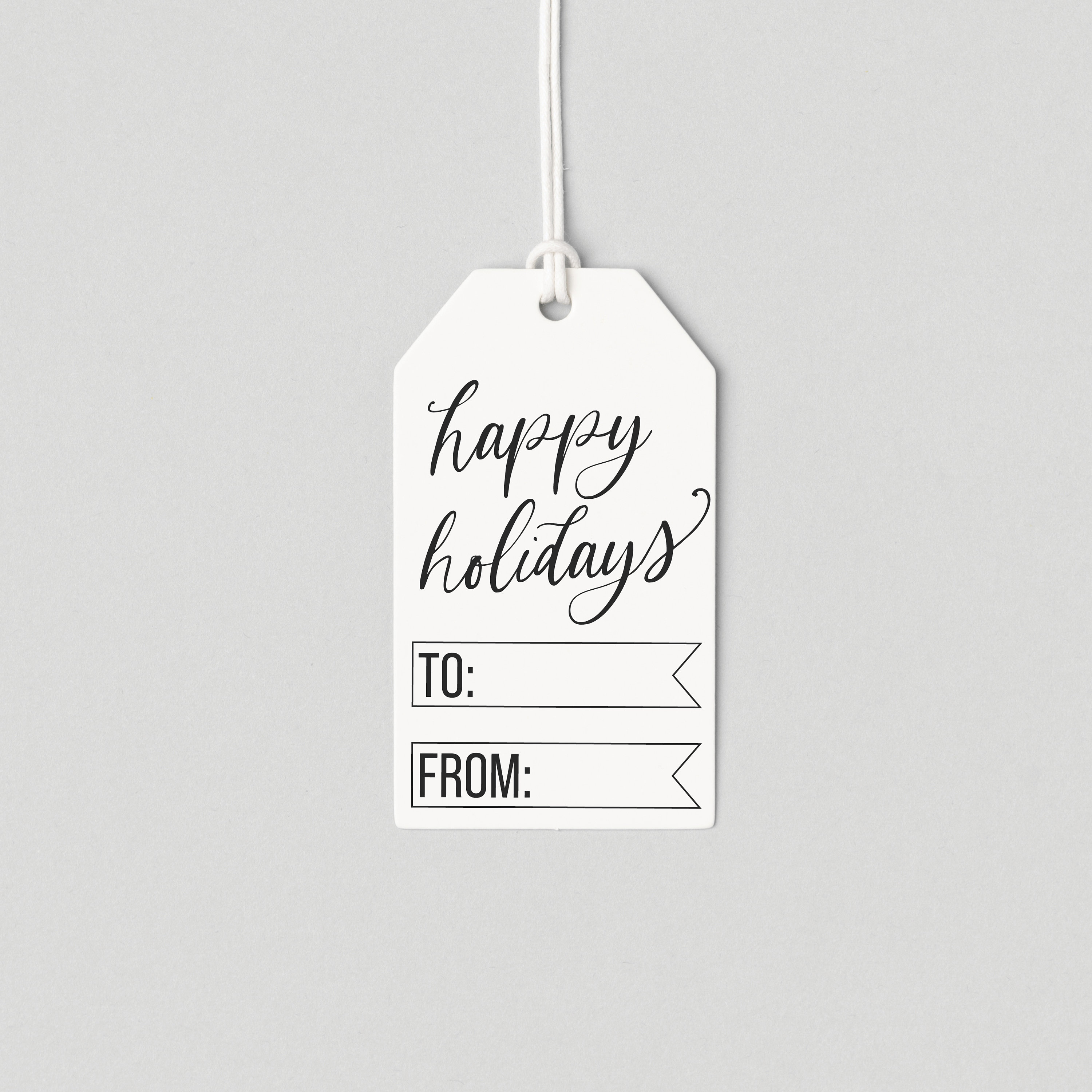 Simple Happy Holidays Gift Tag - Printable Christmas Gift Tag ...