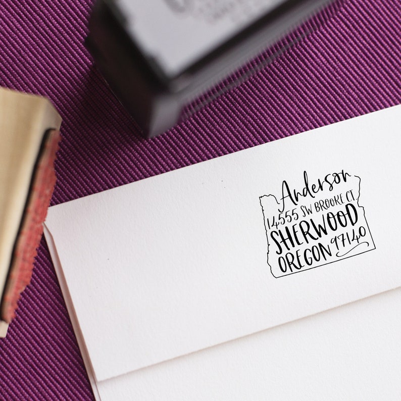 Oregon Stamp Oregon state address stamp Self Inking Stamp | Etsy