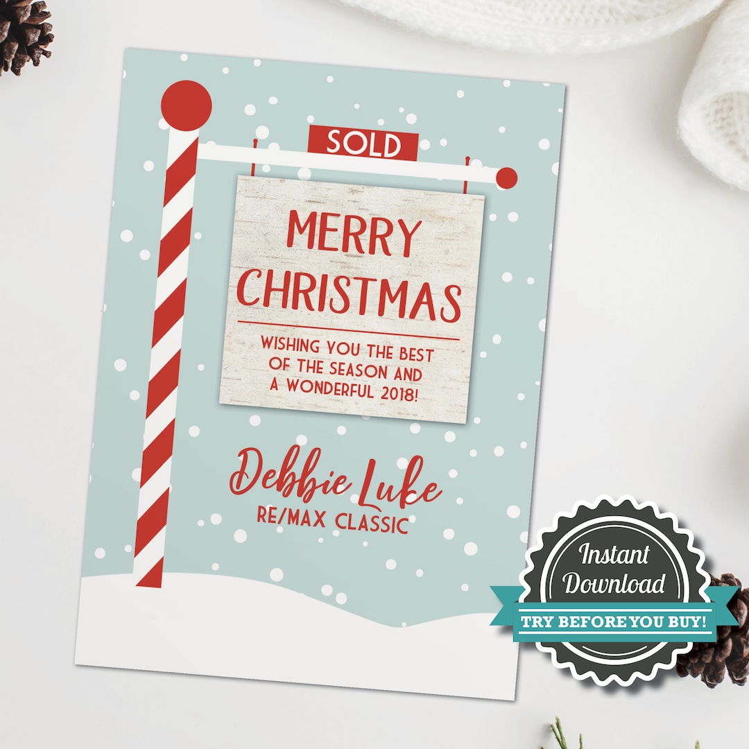 Realtor Christmas Cards, Real Estate Christmas Cards, Realtor Holiday ...