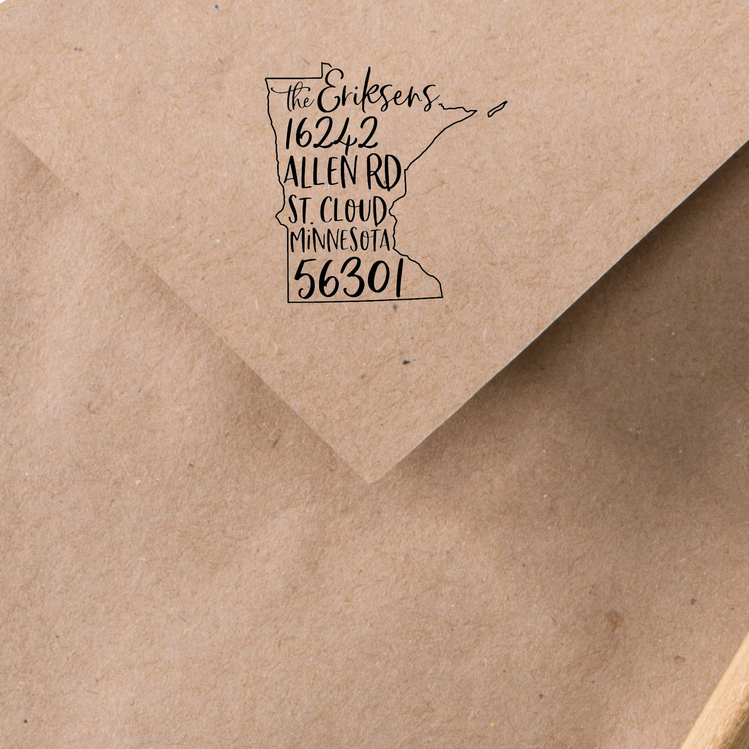 Minnesota Address Stamp Self Ink Address Stamp Custom | Etsy