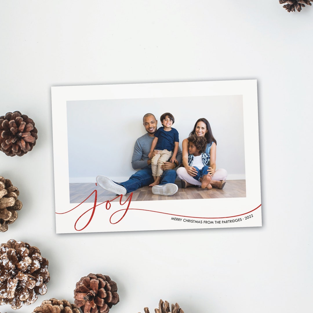 Simple Joy Christmas Cards - Christmas Photo Card - Holiday Photo Card ...