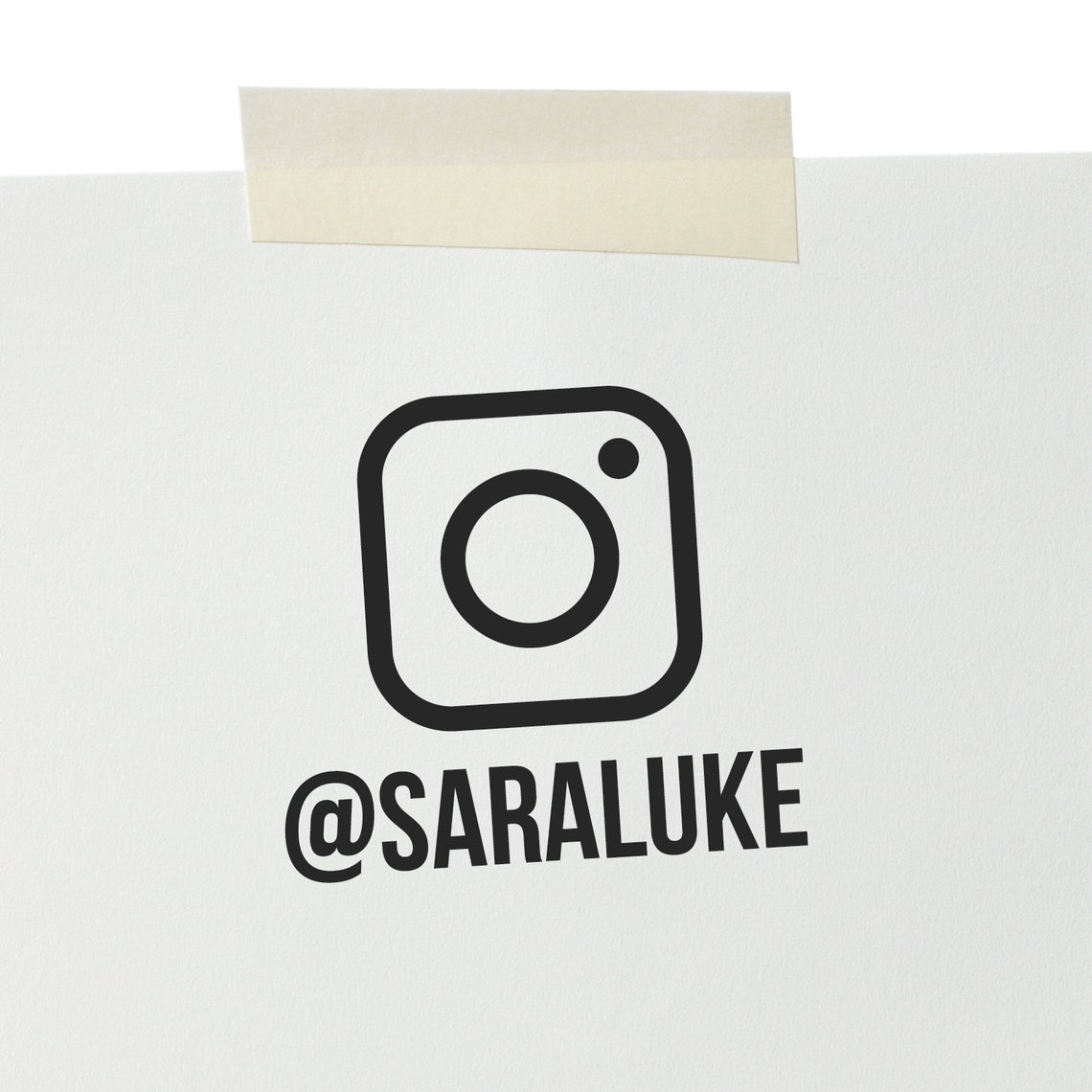 Branding Instagram Stamp Custom Instagram Handle Stamp for - Etsy Canada