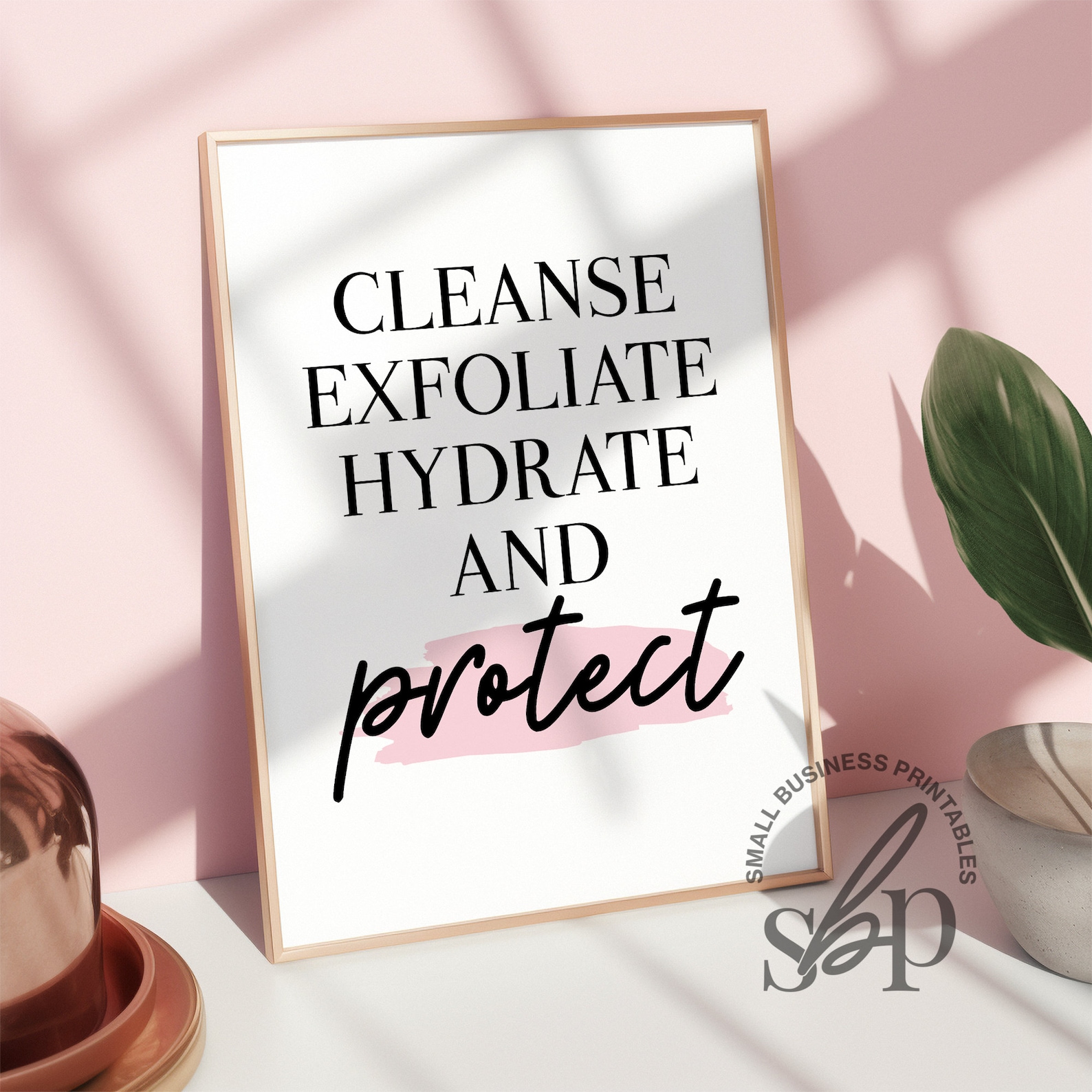 Cleanse Exfoliate Skincare Wall Art, Esthetician Decor, Skin Clinic ...