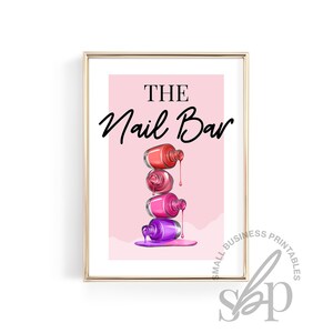 Nail Salon Wall Art, Nail Salon Prints, Nail Salon Decor, Nail Studio ...