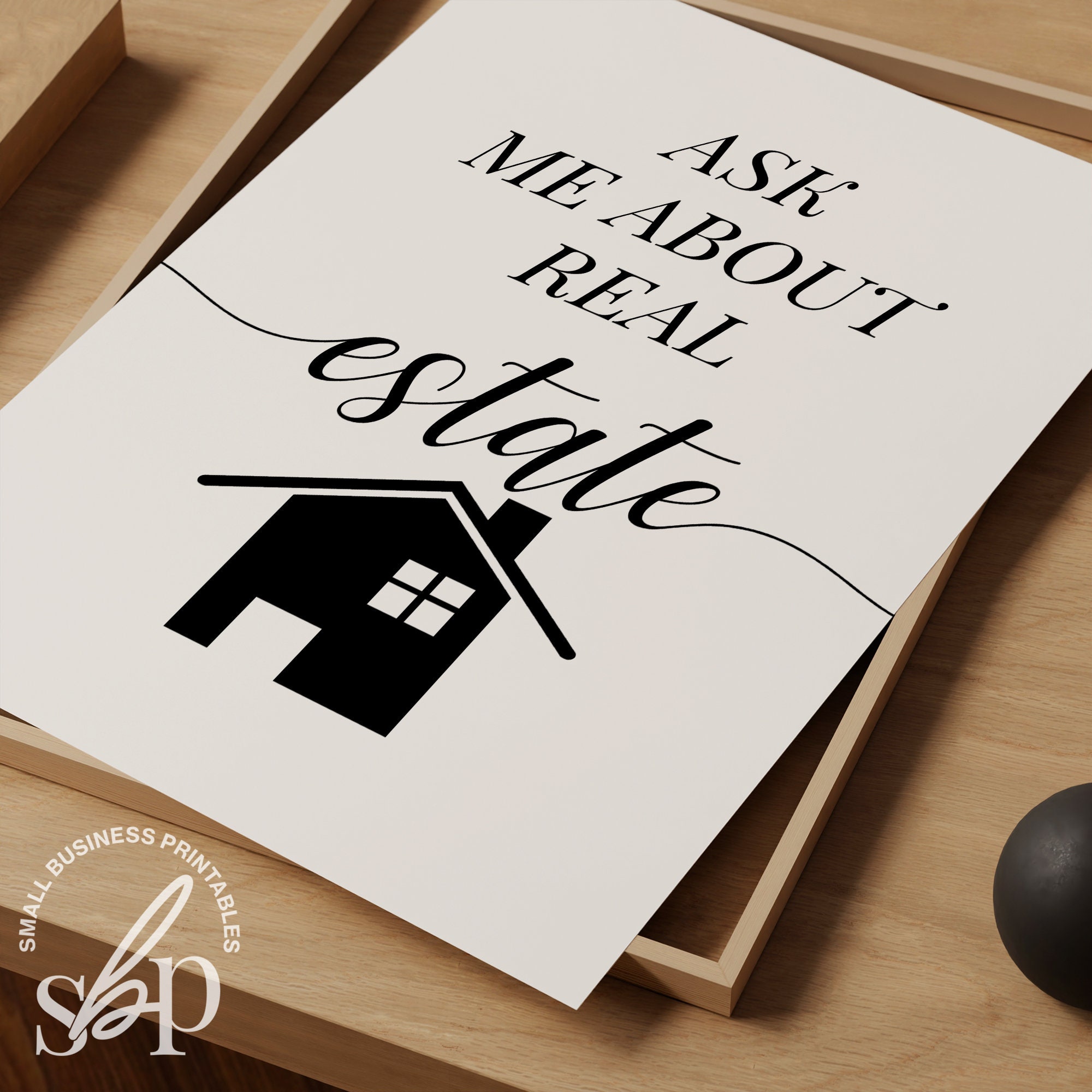 Real Estate Wall Art, Real Estate Signs, Ask Me About Real Estate, Real ...