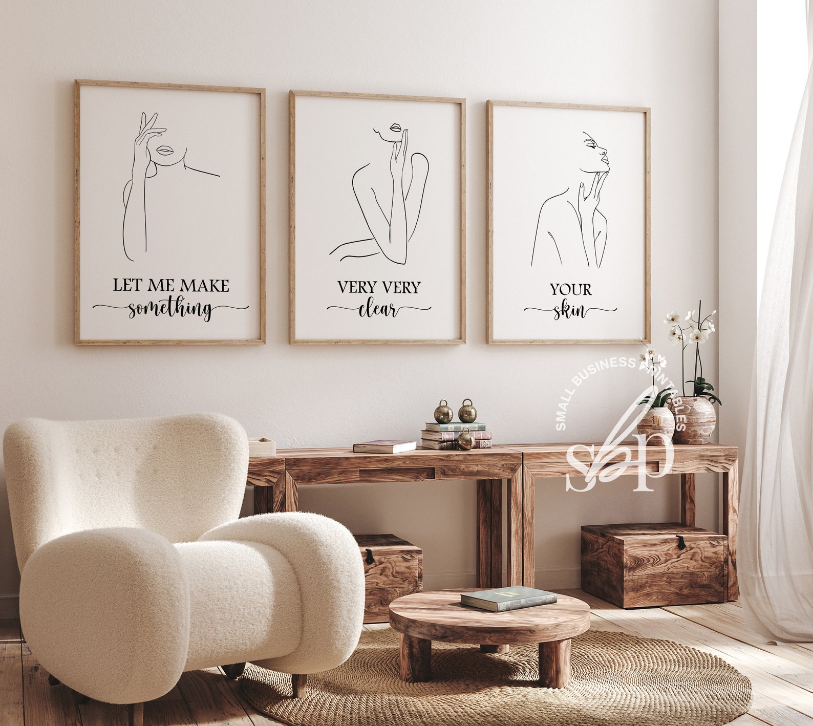 Set of 3 Skincare Quotes, Esthetician Decor, Skincare Wall Art ...