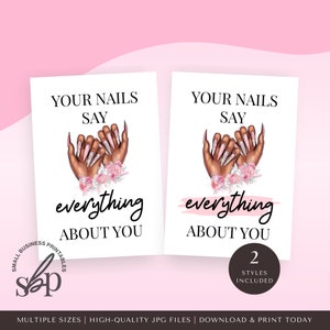 Nail Salon Wall Art, Nail Tech Room Sign, Nail Quotes, Your Nails Say ...