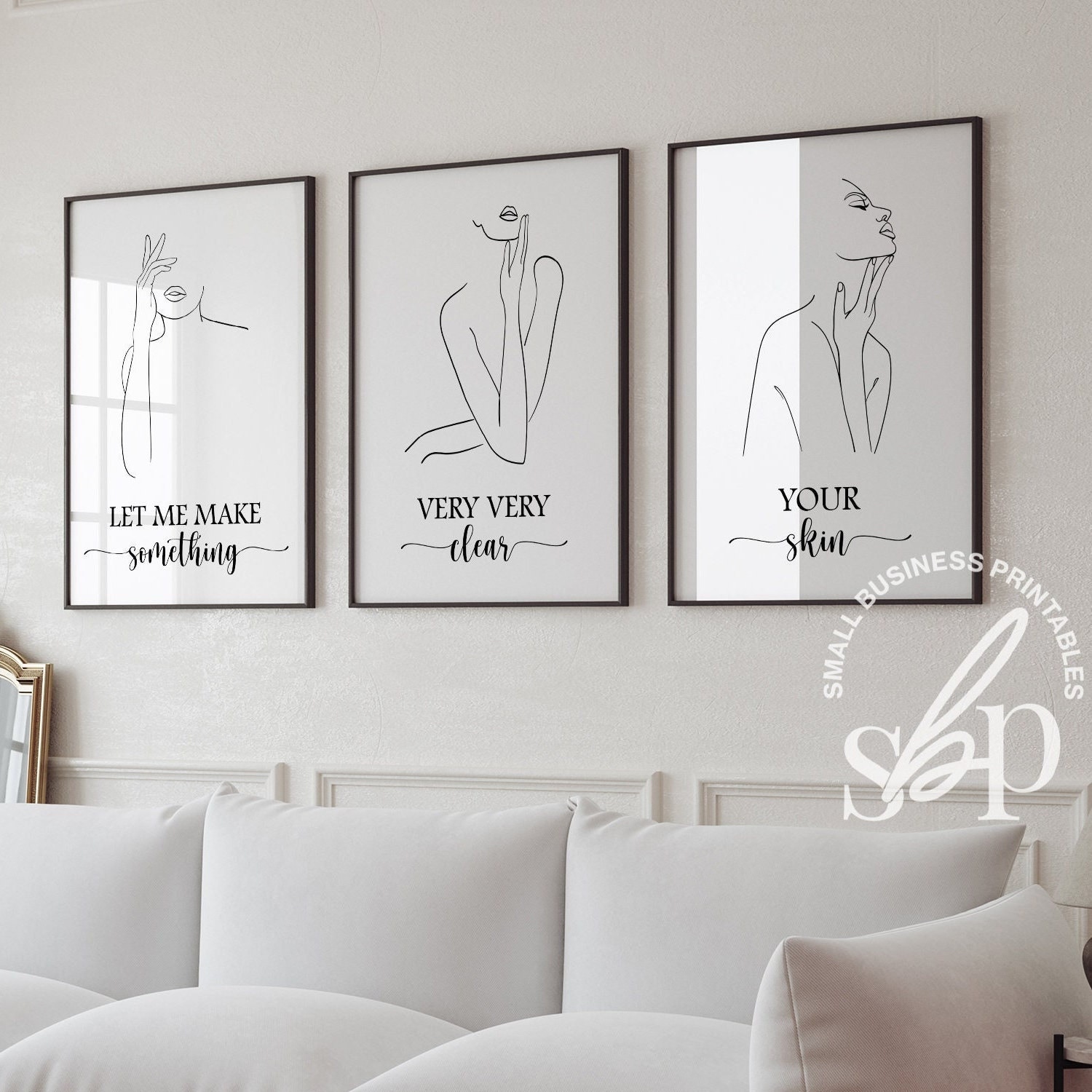 Set of 3 Skincare Quotes, Esthetician Decor, Skincare Wall Art ...