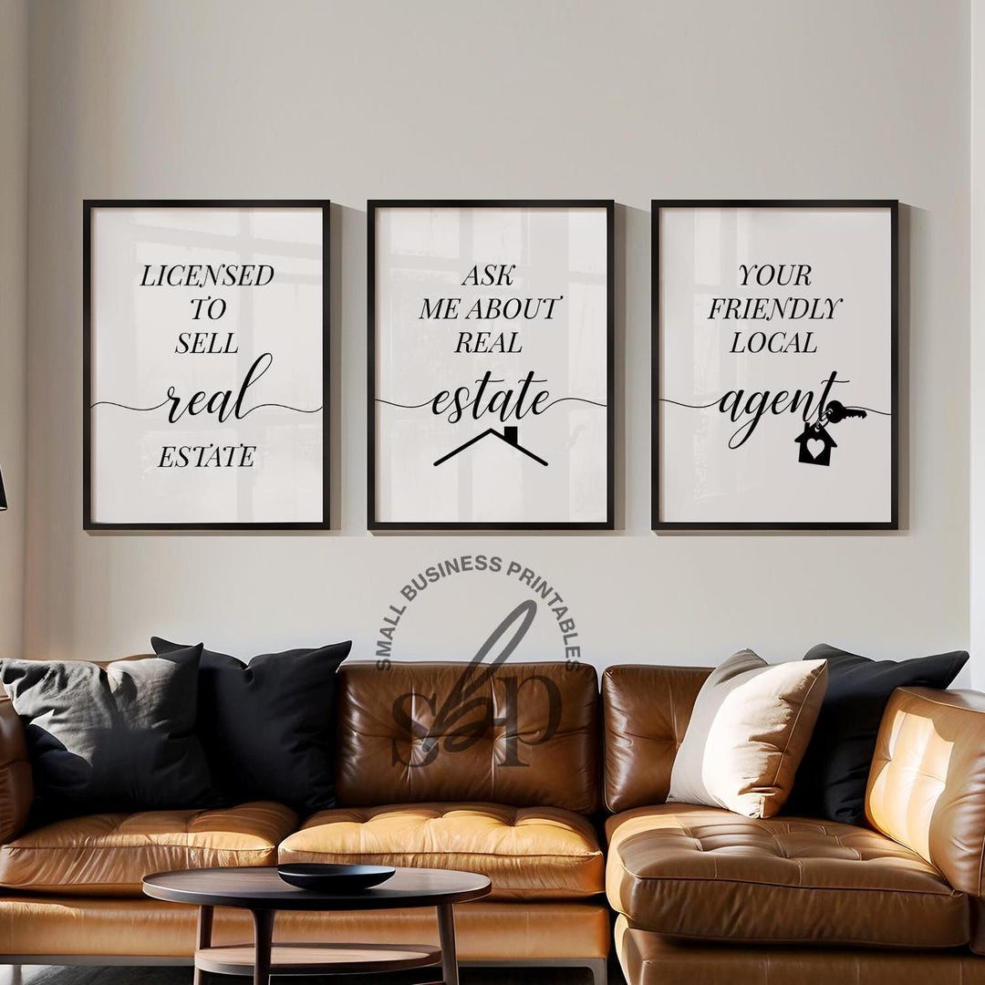 Realtor Office Decor, Realtor Office Prints, Realtor Wall Art, Realtor ...