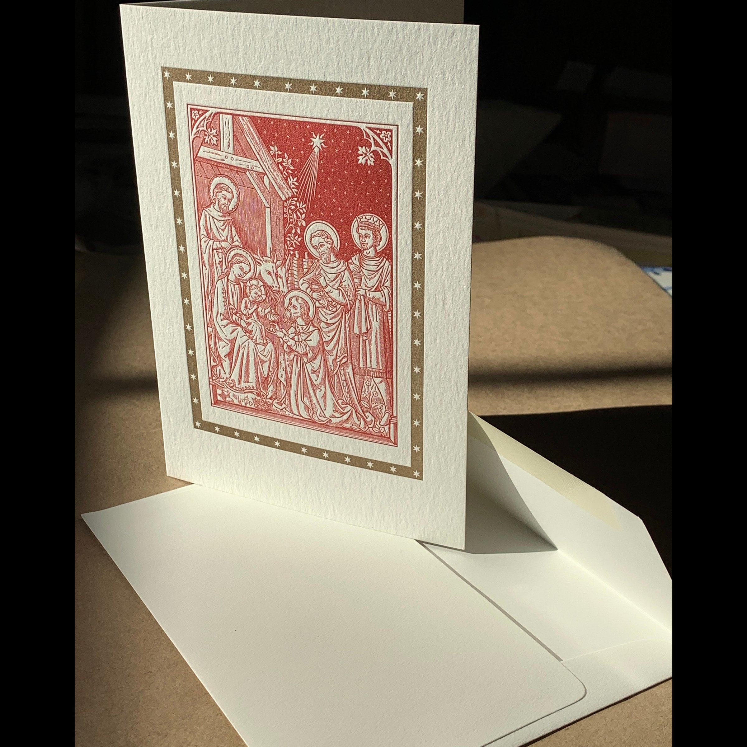 Letterpress Christmas Cards: the Three Kings Bearing Gifts, 19th ...