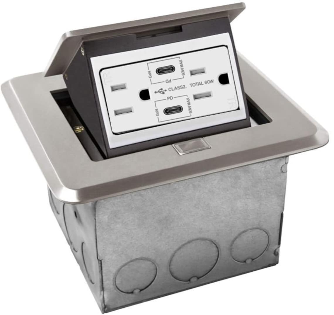 Soft Pop-up Square Counter Top Kit With 60W Power Delivery USB Type-c ...