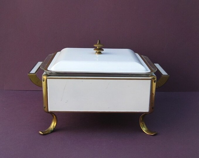 Mid Century Modern White Chafing Dish Fire King Anchor Hocking - Etsy