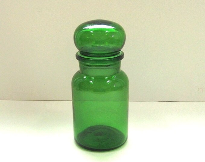 Bubble Top Jar Large Green Glass Storage Containers Made in Belgium - Etsy