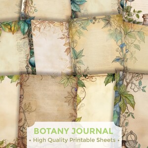 Botany Journal Sheets, Plants, Printable, Junk Journal, Scrapbook ...