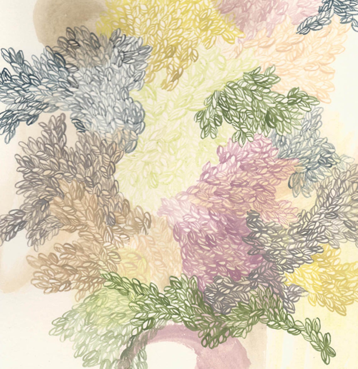 Original Abstract Painting on Paper, Spell - Etsy