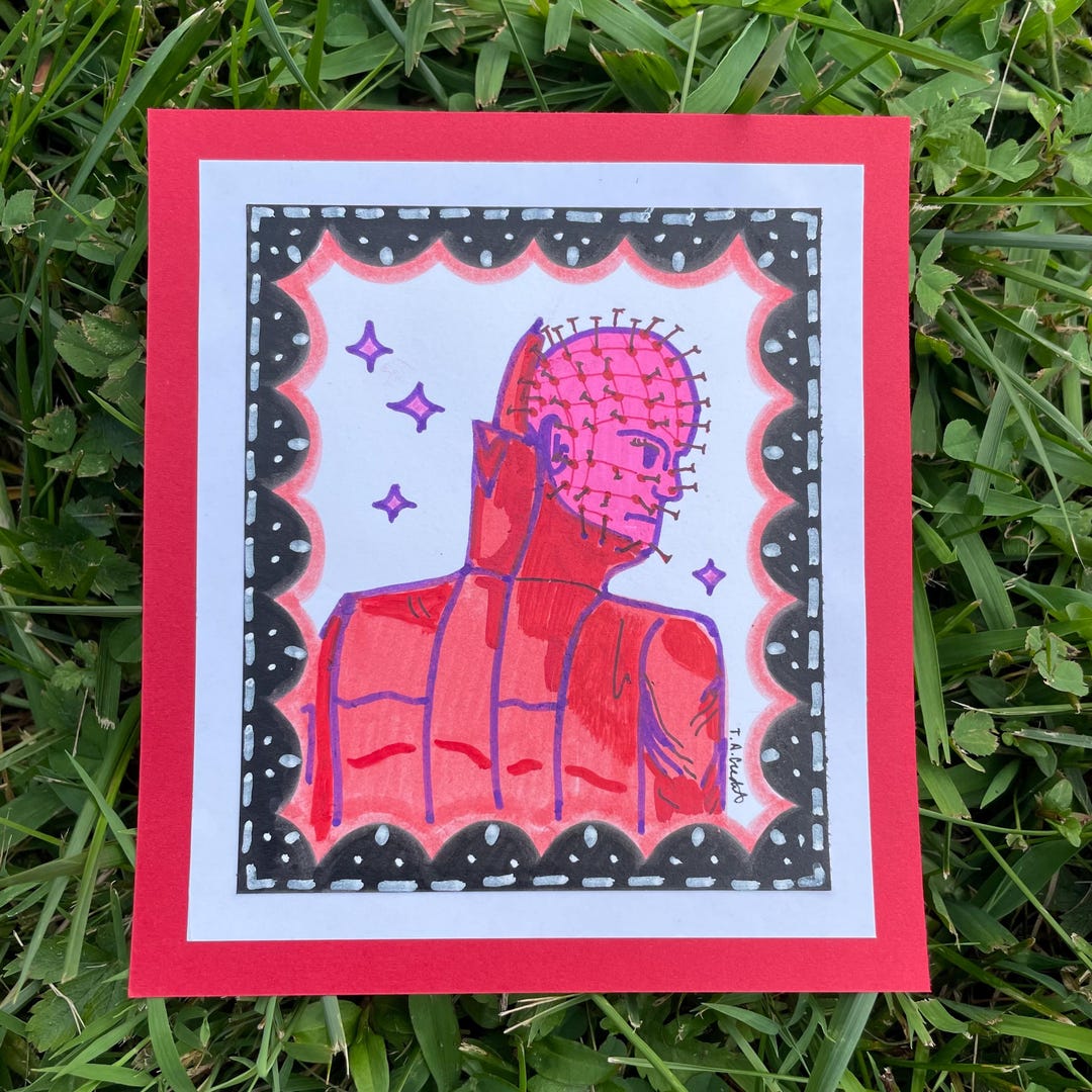 Girly Pop Pinhead - A Hellraiser Fan Art Piece - Etsy