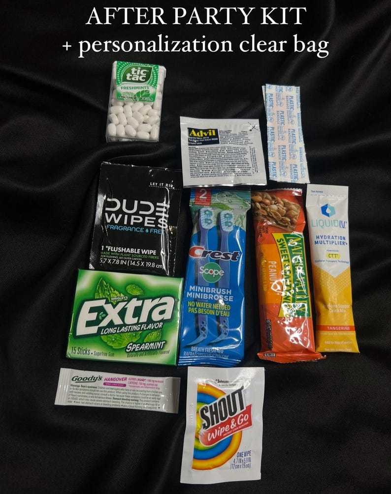 Hangover Kit, Hangover Survival Recovery Kit, Bachelorette Girls Night ...