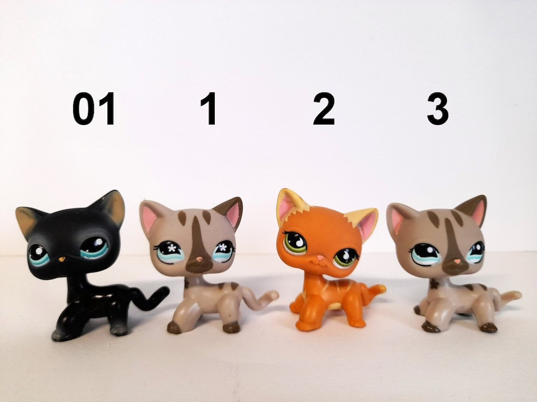 Littlest Pet Shop Cats Shorthair 994 468 790 792 Hasbro Authentic LPS ...