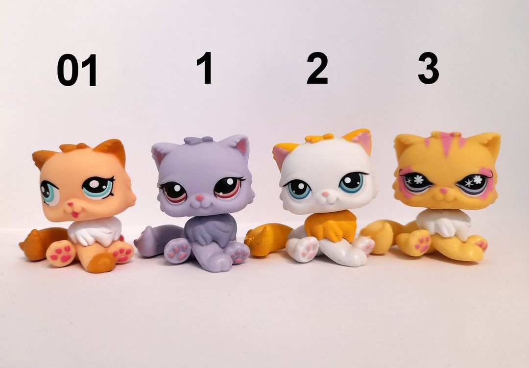 Littlest Pet Shop Cats Persian Paw up Short Hair Sitting Hasbro ...