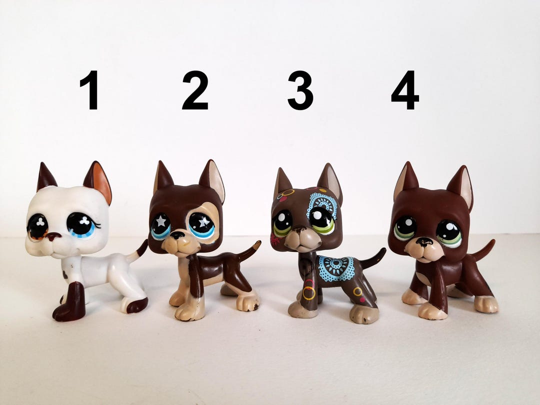 Littlest Pet Shop Great Dane Dog 577 817 1439 1519 Hasbro Authentic LPS ...