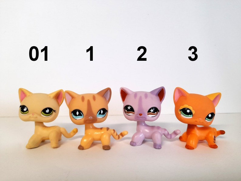 Littlest Pet Shop Cats Shorthair 733 886 933 1643 Hasbro Authentic LPS ...