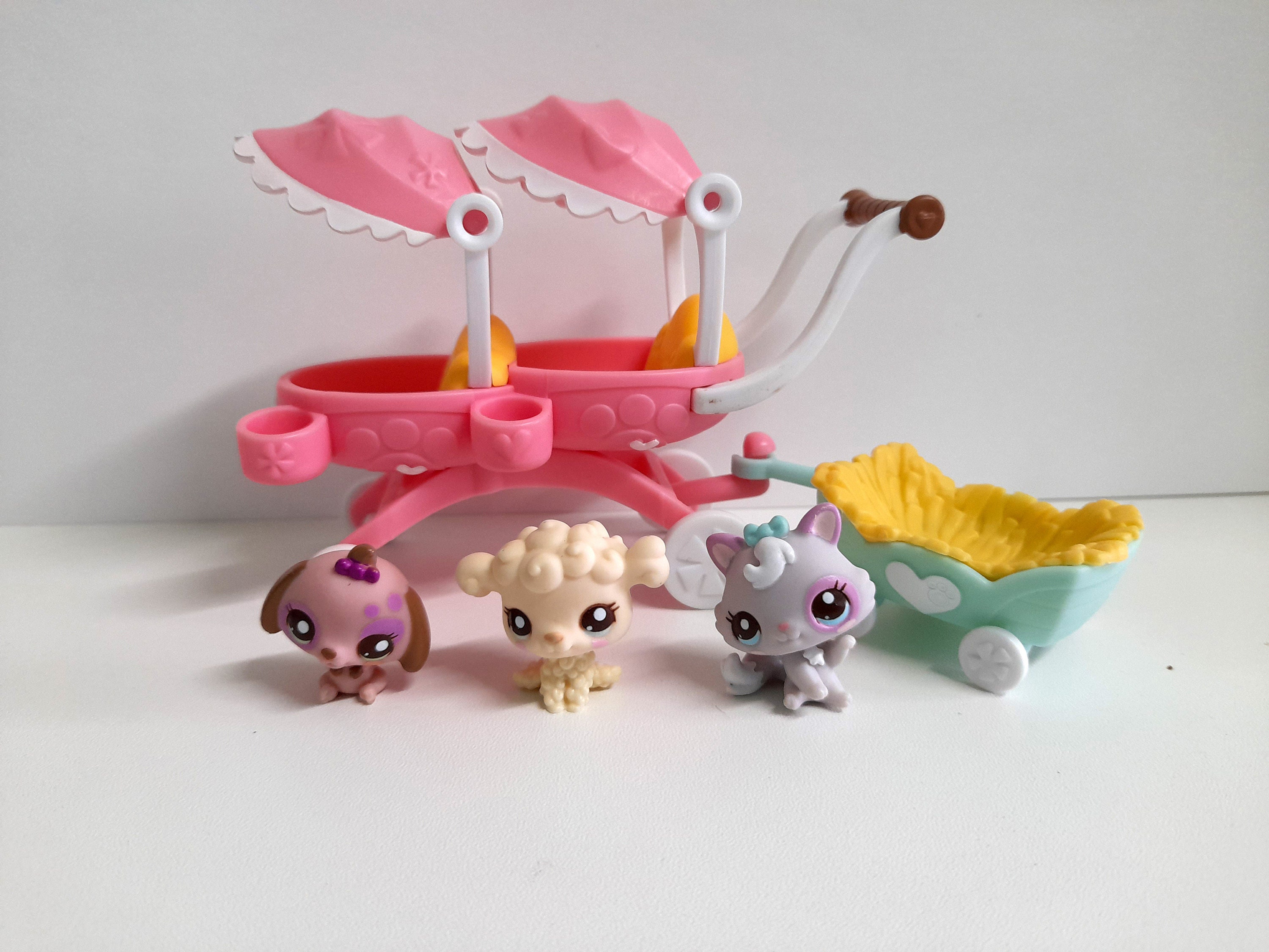 Littlest Pet Shop Cutest Pets Sunny Stroll With Babies Baby Mini LPS ...