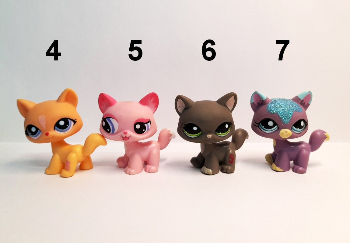 Littlest Pet Shop Cats Persian Paw up Short Hair Sitting Hasbro ...