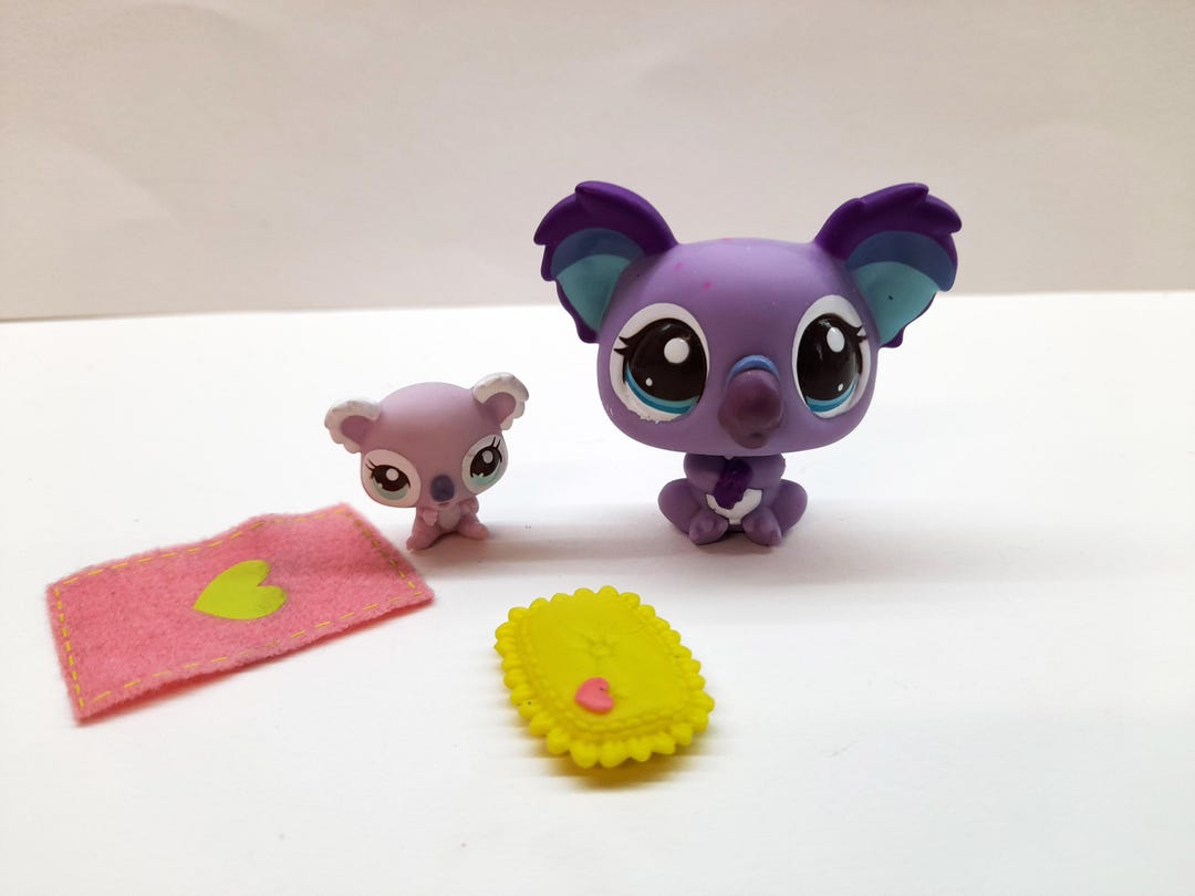 LPS Littlest Pet Shop Koala #2501 #2502 Mommy / Baby Hasbro Authentic ...