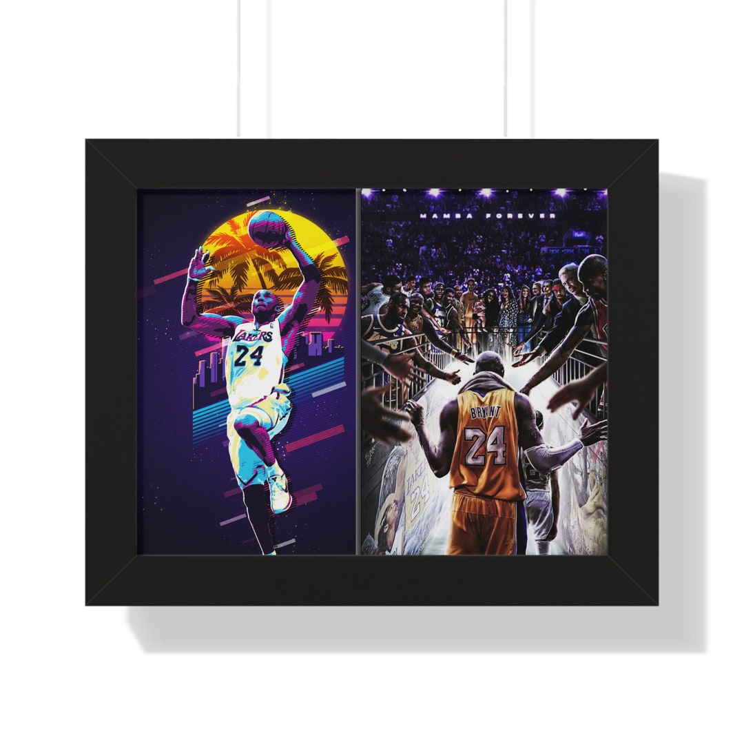 Framed Kobe Bryant Poster horizontal - Etsy