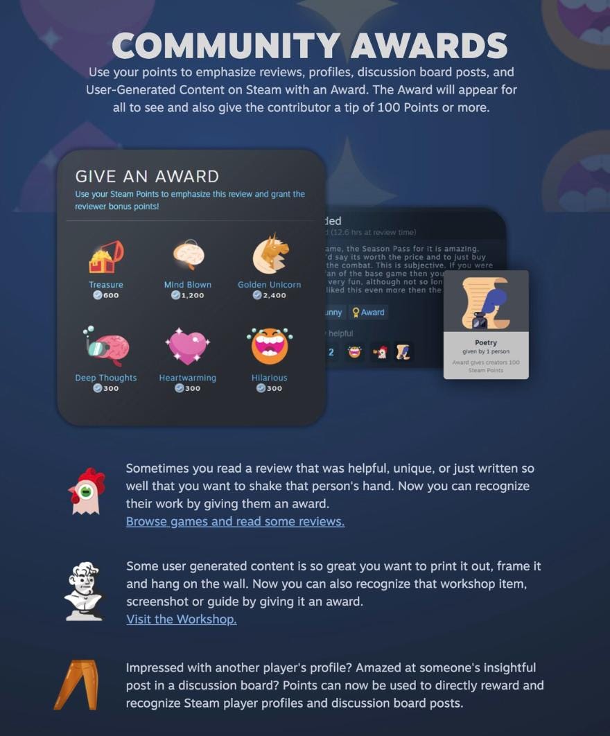 Steam Points | Steam Points Store Currency | Profile Awards | Read ...
