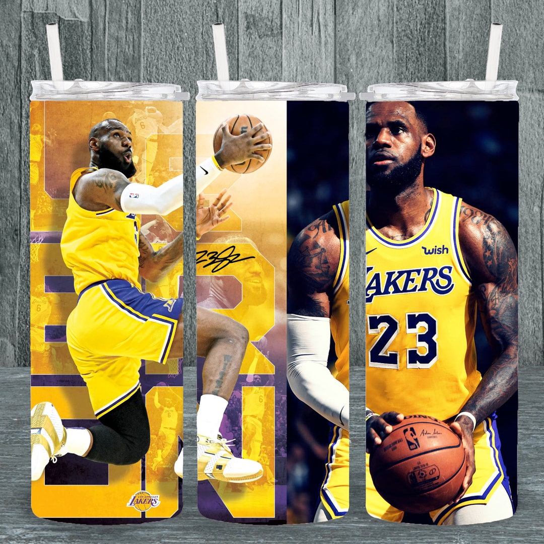 Los Angeles Lakers MVP Lebron James Custom 20oz Tumbler Wrap Digital ...