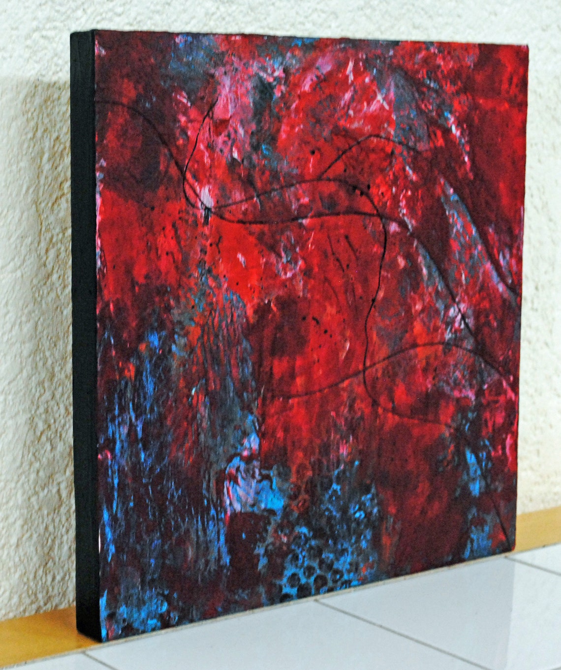 Turquoise Flames - Original Painting - Etsy