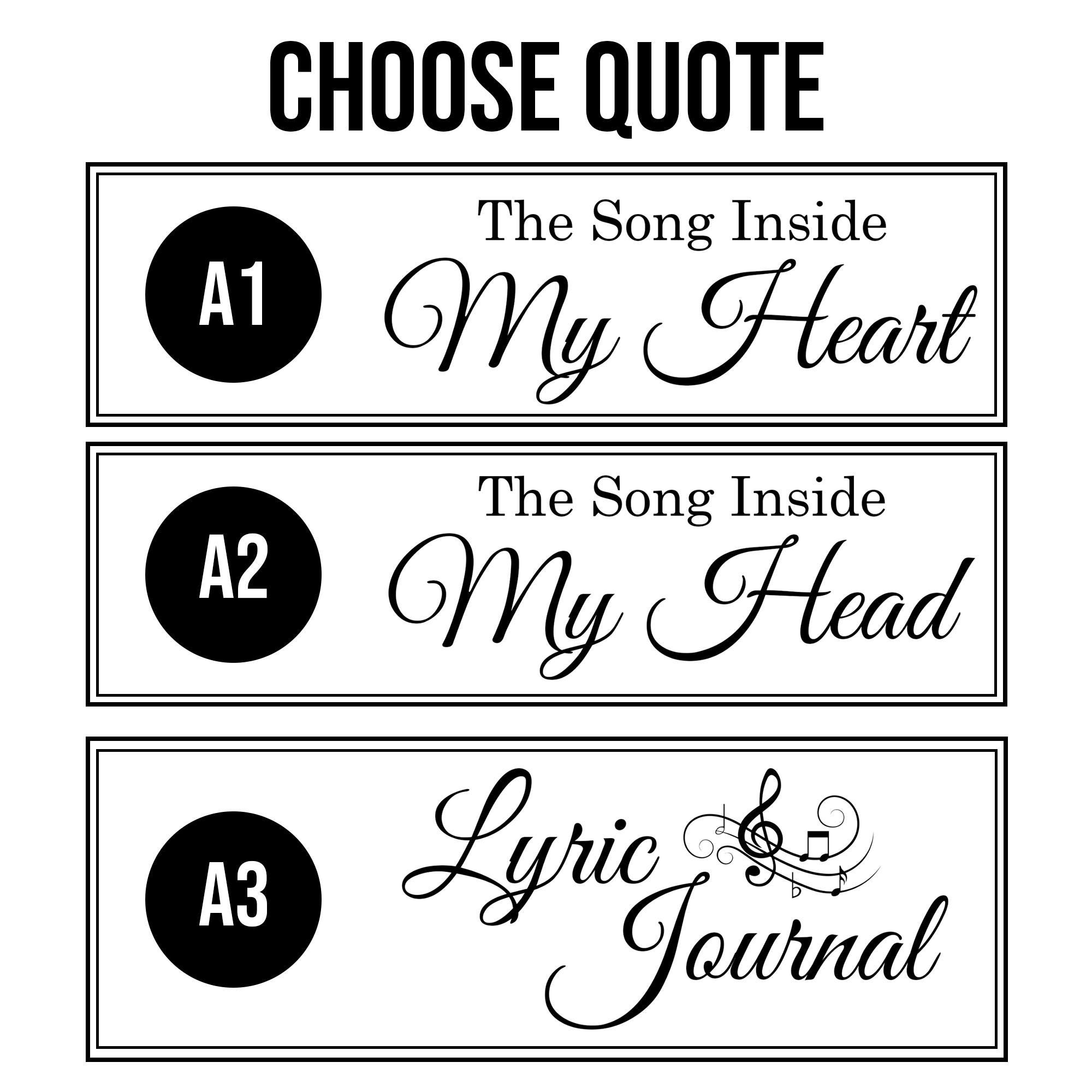 Personalized Leather Music Journal – Guitar & Song Lyric Notebook - Etsy