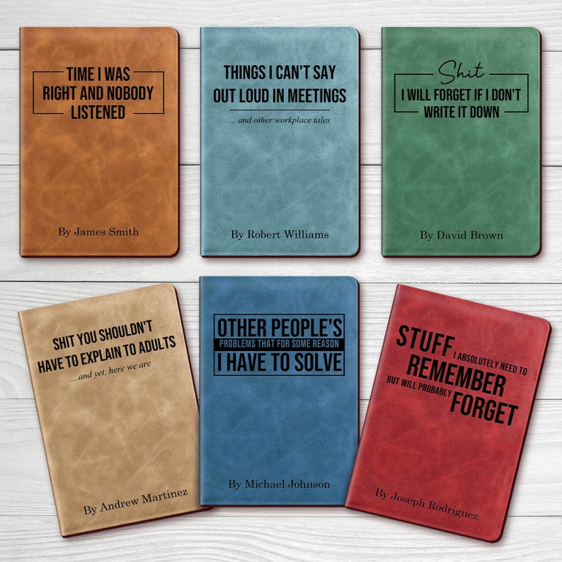 Personalized Leather Gag Gift Journal – Funny Sarcastic Notebook - Etsy