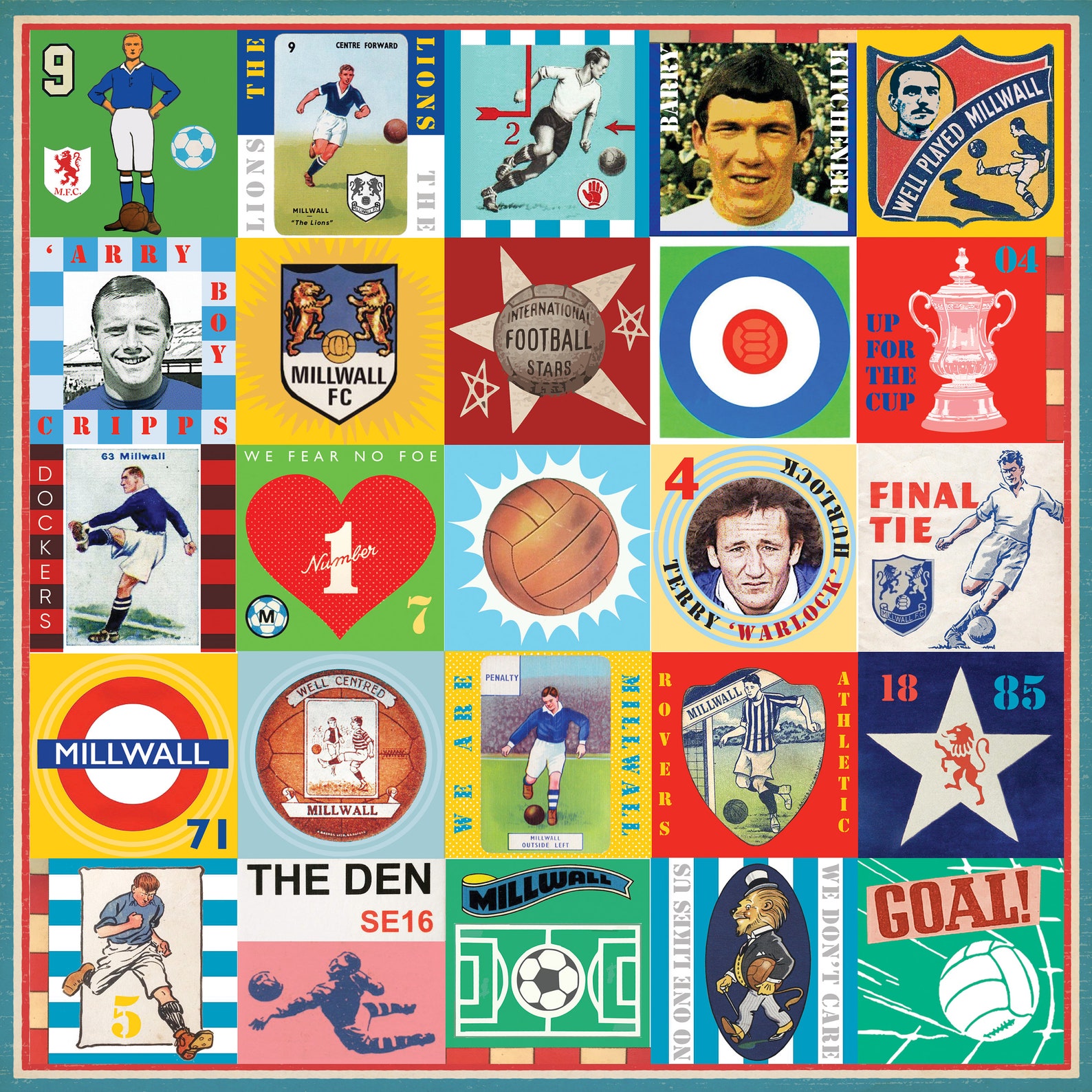 Millwall Print Millwall Poster Pop Art Retro Football Print Soccer Gift ...