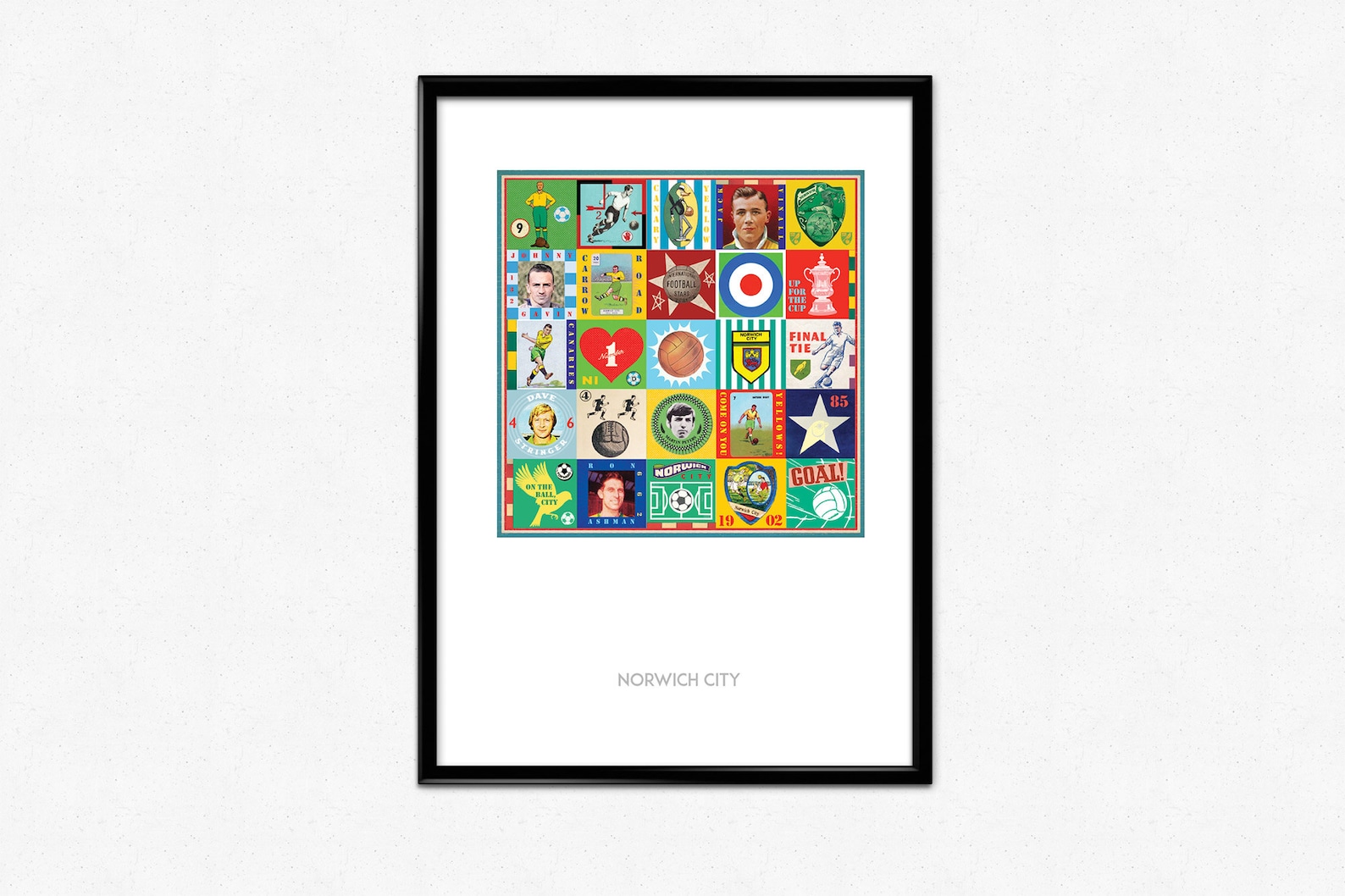 Norwich City Print Norwich Poster Norwich Print Pop Art Retro Football ...