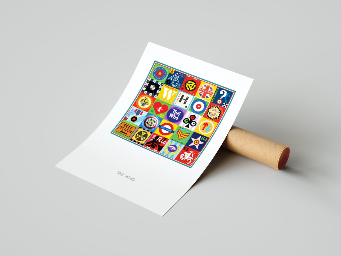 The Who Poster Print Pop Art the Who Music Art Print Mod | Etsy